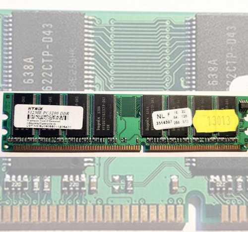 Оперативная память DDR dimm 512Mb 400 мгц Hynix