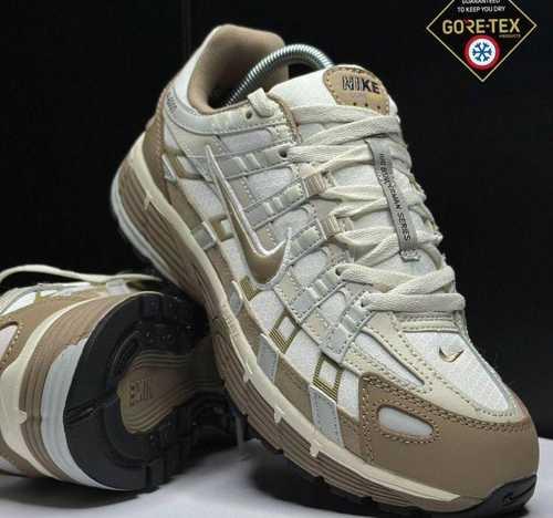 Кроссовки зимние Nike P-6000 white and brown