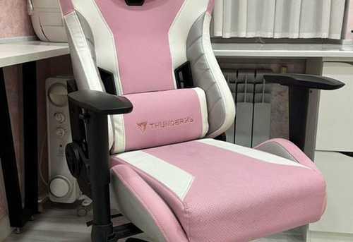Кресло игровое ThunderX3 TC3 белый, розовый