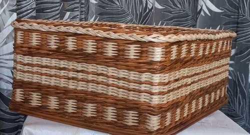 Плетеная корзина-короб для шкафов и стеллажей