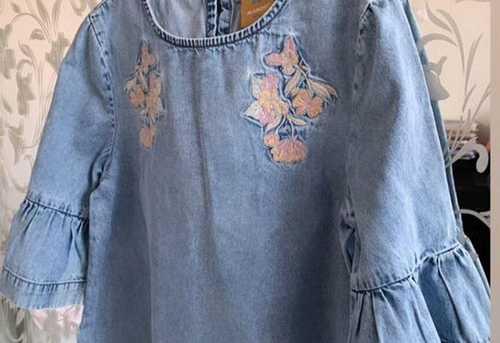 Рубашка джинсовая на девочку 110-116 размер