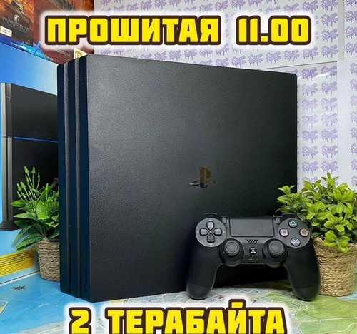 Прошитая Sony PS4 Pro 11.00 2 Терабайта   Игры