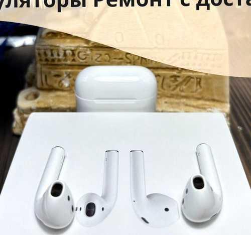 Airpods 1,2 наушники с новыми аккумами