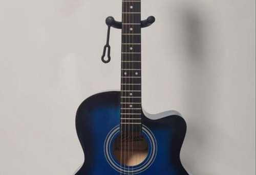 Акустическая гитара новая синяя