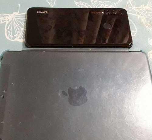 Планшет Apple и телефон Huawei на запчасти