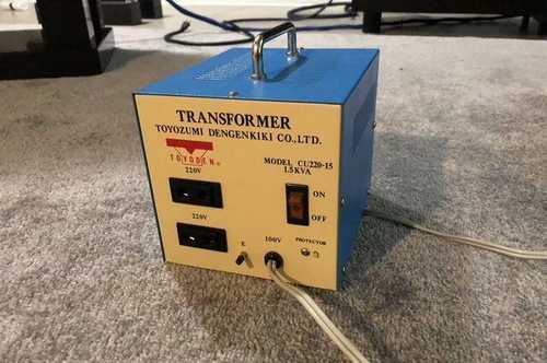 Понижающий трансформатор toyozum 220-100 1.5 kva