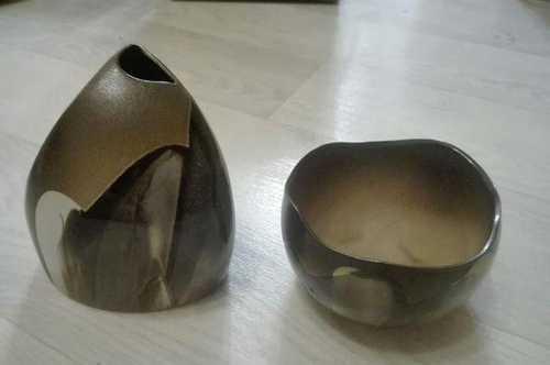 Набор вазочек керамический б/у