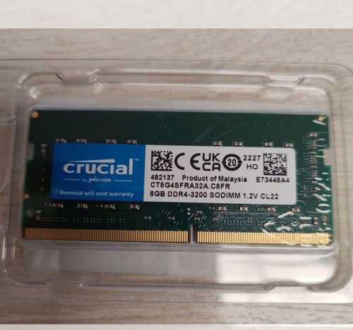 Оперативная память ddr4 8gb crucial 3200