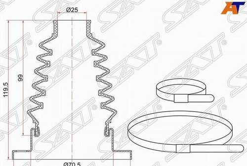 Пыльник шруса внутренний FR VW jetta /polo 10