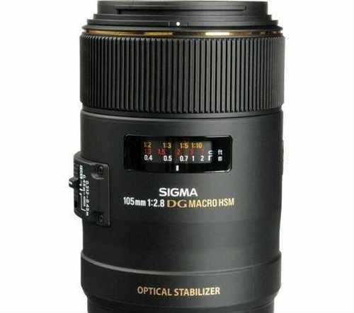 Sigma AF105mm f/2.8 EX DG OS Macro Nikon F Новый