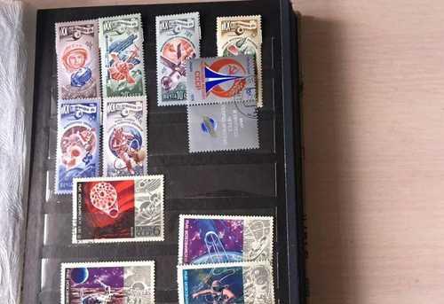 Коллекция марок альбом космос 1970-е и другие