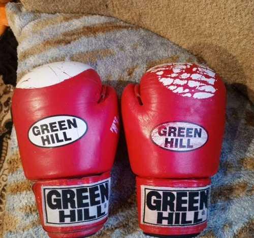 Боксерские перчатки 10 oz green hill оригинал