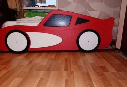 Детская кровать машина с матрасом