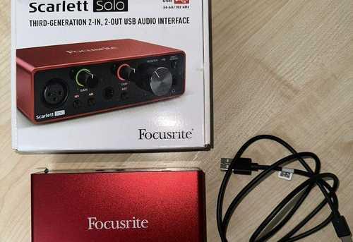 Звуковая карта focusrite scarlett solo 3rd gen