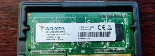 Оперативная память 4 гб adata 4GB DDR3L
