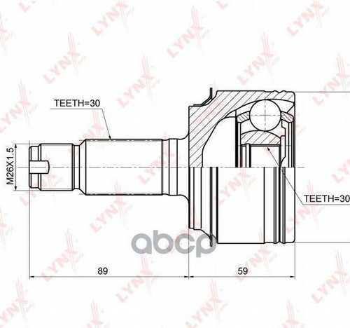 ШРУС наружный перед прав/лев ;honda accord CU