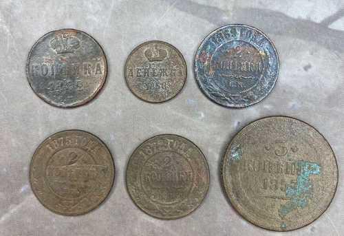 Старинные монеты 1852 - 1875 гг поштучно