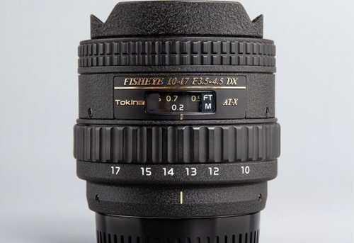 Объектив Tokina 10-17 F3.5 -4.5 DX на Nikon