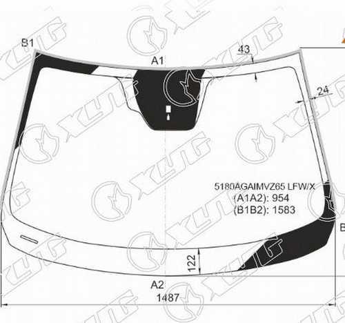 Стекло лобовое mazda mazda6