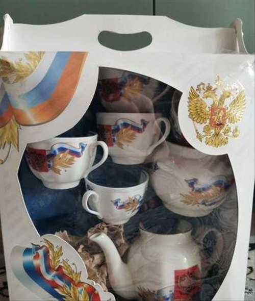 Сервиз чайный с гербом России на 6 персон