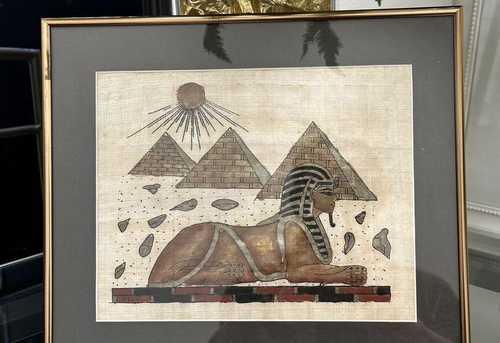 Картина в рамке, папирус из Египта