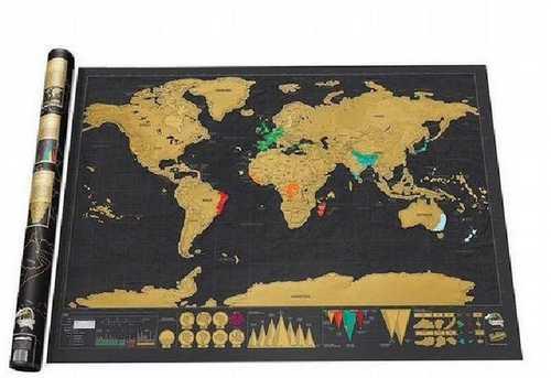 Карта путешественника со стирающимся слоем