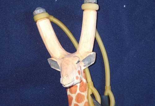 Деревянная игрушка-рогатка Жираф