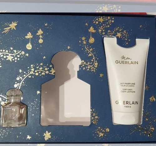 Миниатюра парфюма и лосьон для тела mon guerlain e