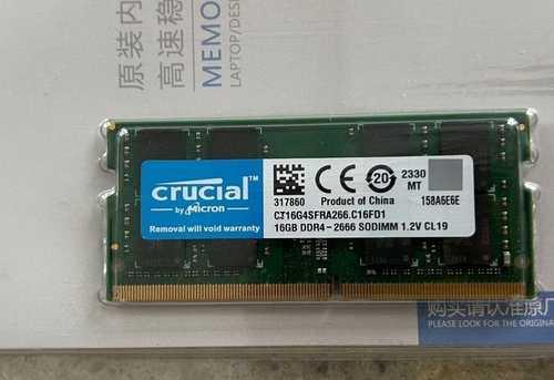 Оперативная память ddr4 16gb Crucial CT16G4sfra266