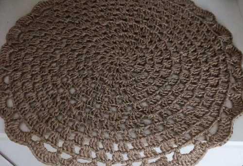 Салфетка/коврик ручной работы из джута