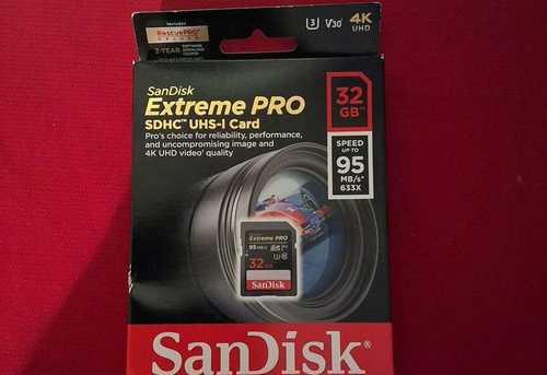 Карта памяти SanDisk Extreme Pro sdhc 32 GB