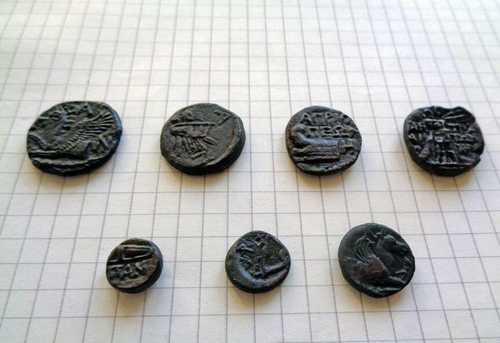Боспорское царство и Фанагория, набор из 7 монет