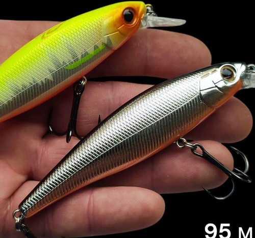 Воблеры 2 шт Jackall Squad Minnow 95SP