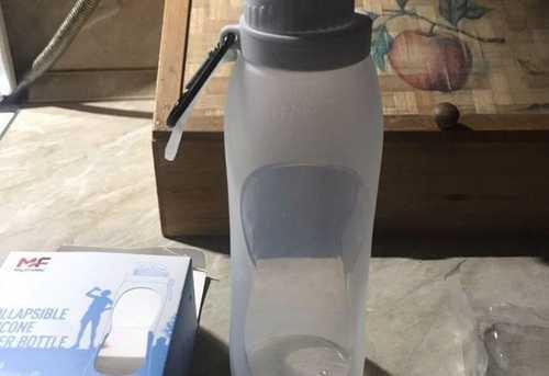 Силиконовая бутылка для воды 500 мл