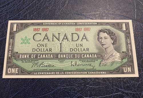 Банкнота Канада 1 доллар 1967 UNC