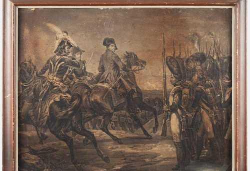 Гравюра "Наполеон в битве при Йене"
