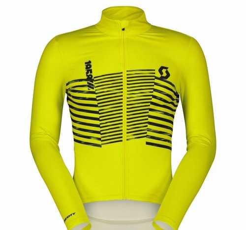 Велоджерси с длинным рукавом scott RC Team Warm Graphics Sulphur Yellow