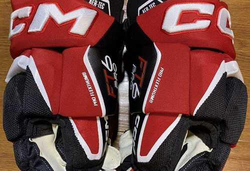 Перчатки хоккейные Ccm ft6pro черные с красным