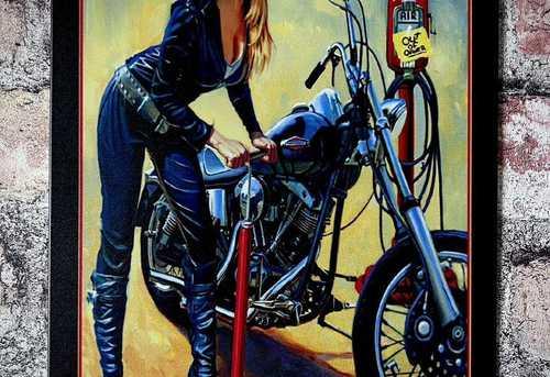 Декор на стену Harley Davidson Pin-Up 9862