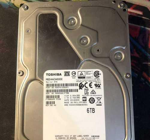 Жесткий диск HDD 6тб 3.5 Toshiba