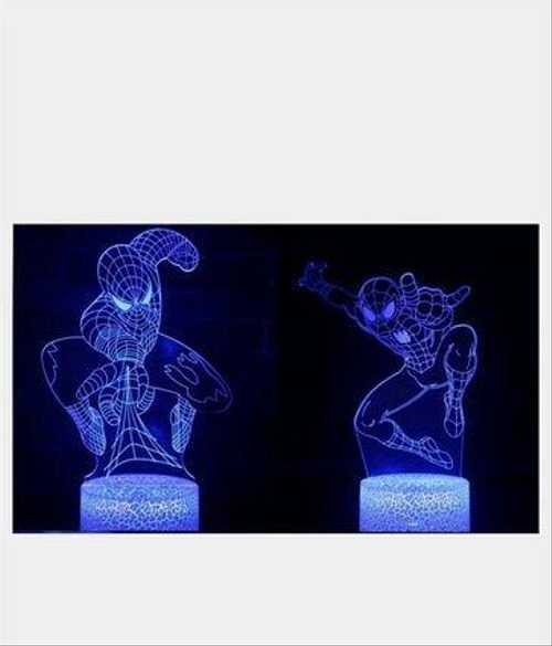 3D ночник с RGB/LED подсветкой Человек-Паук