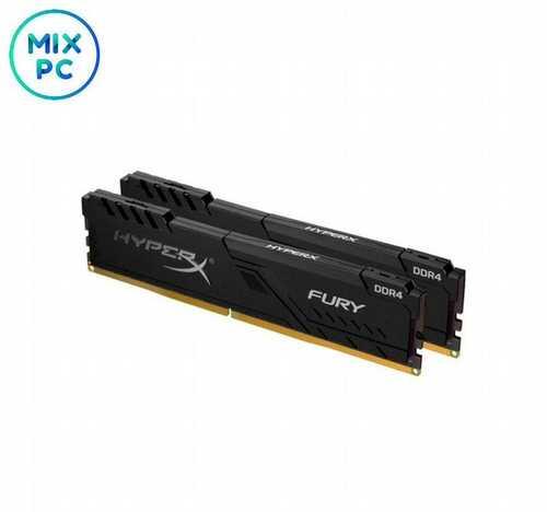 Оперативная память DDR4 16gb (2x8gb) 2666MHz Kingston HyperX fury Black HX426C16FB3K2/16 Б.У