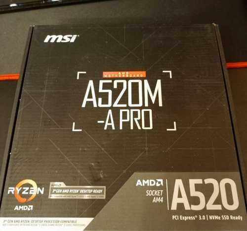 Материнская плата MSI a520m a pro