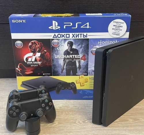 Sony PS4 slim   70 игр 2 геймпада