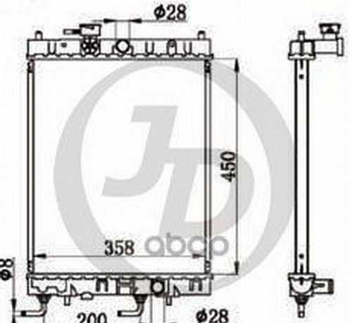 Радиатор двигателя AT JPR0094 Just Drive