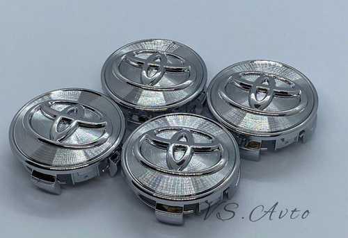 Колпачки на диски(заглушки) Toyota (silver) D62/57