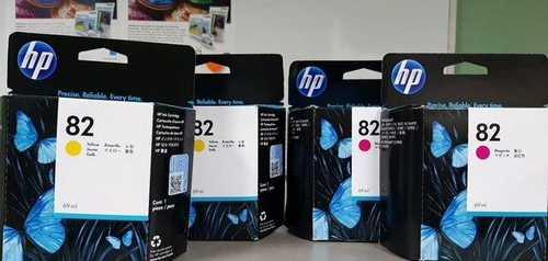 Картридж HP 82 струйный желтый (69 мл)