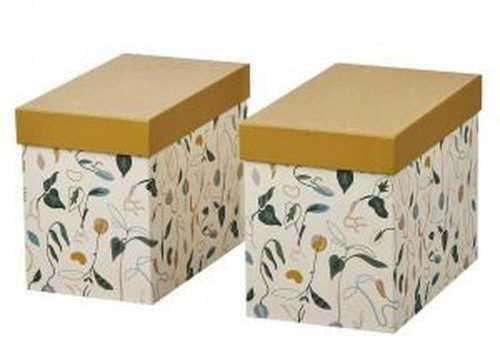 Набор коробок с крышкой IKEA Daksjus, 2 шт, белый