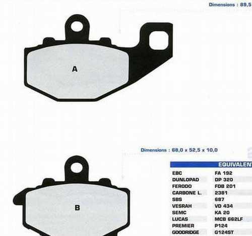 Nissin Тормозные колодки 2P-269SS (434)