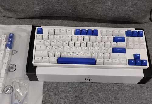Клавиатура akko 5087S White&Blue (CS Jelly Pink)